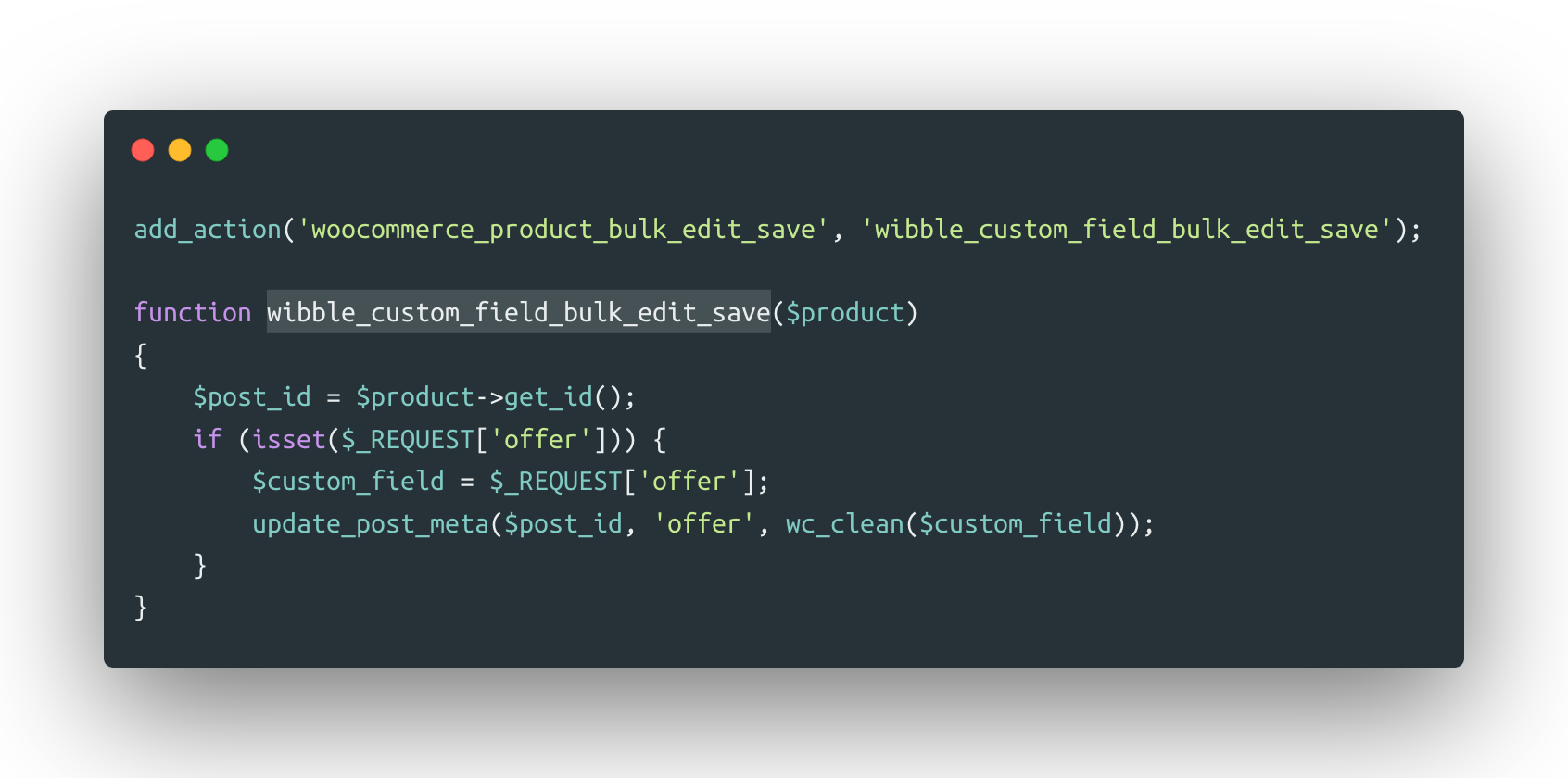 Creating custom bulk edit options in WooCommerce | Wibble Web Design & Development