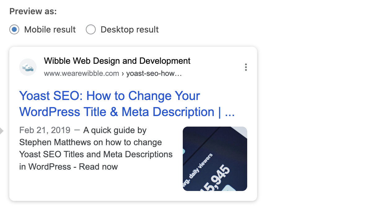 Yoast SEO: How to Change Your WordPress Title & Meta Description | Wibble Web Design Belfast