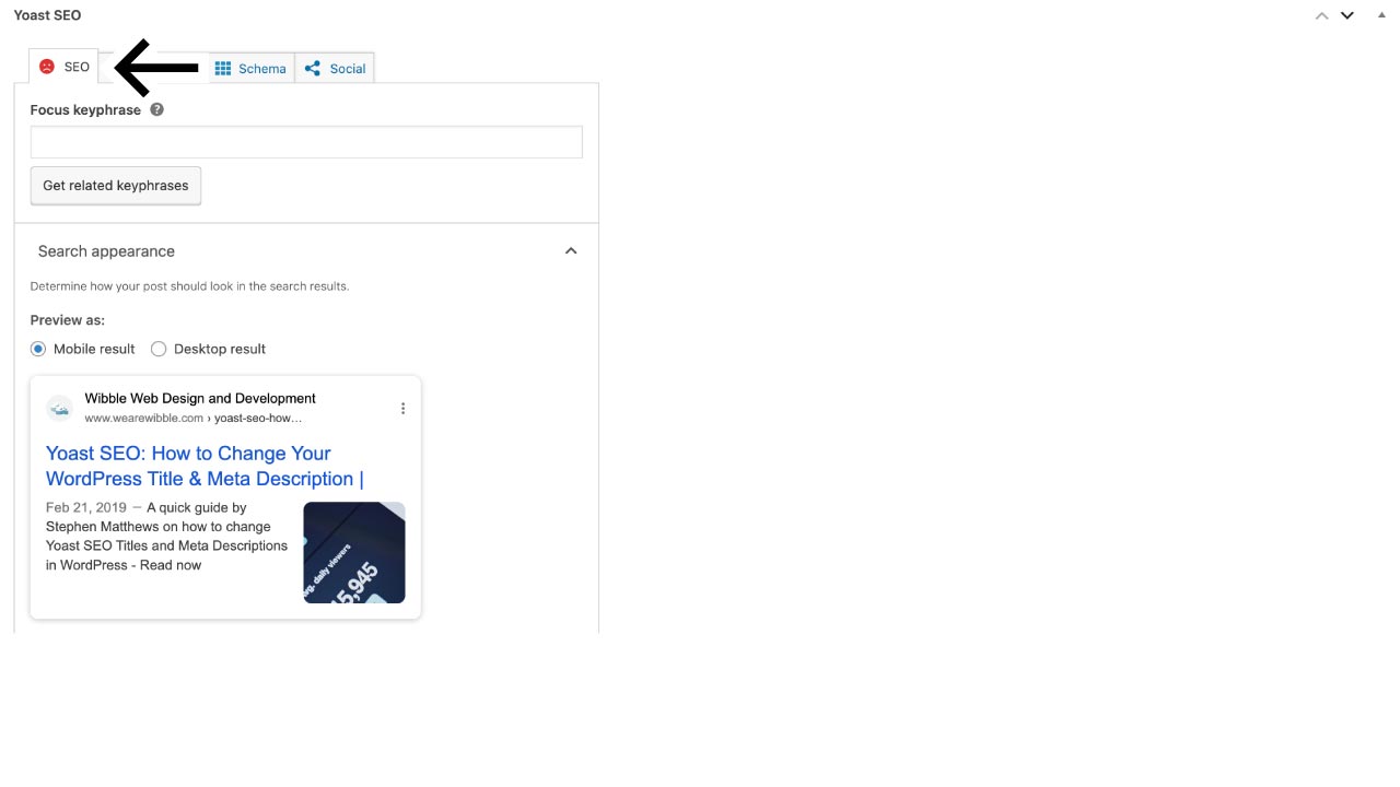 Yoast SEO: How to Change Your WordPress Title & Meta Description | Wibble Web Design Belfast